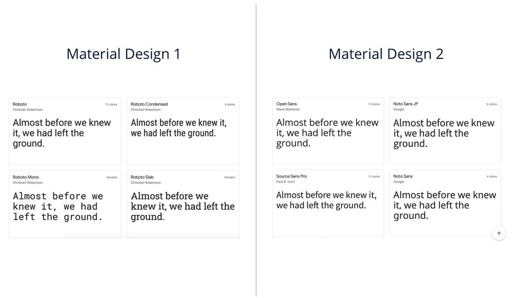 Material Design 1 vs Material Design 2 vs Material Design 3 ...