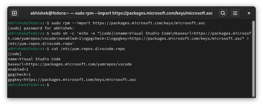 Installing VS Code on Fedora – Australian Alumni